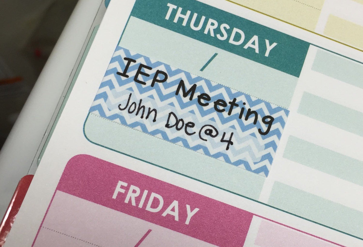 T06 || 12 Watercolor IEP Meeting Stickers – OwlPlanWithYou