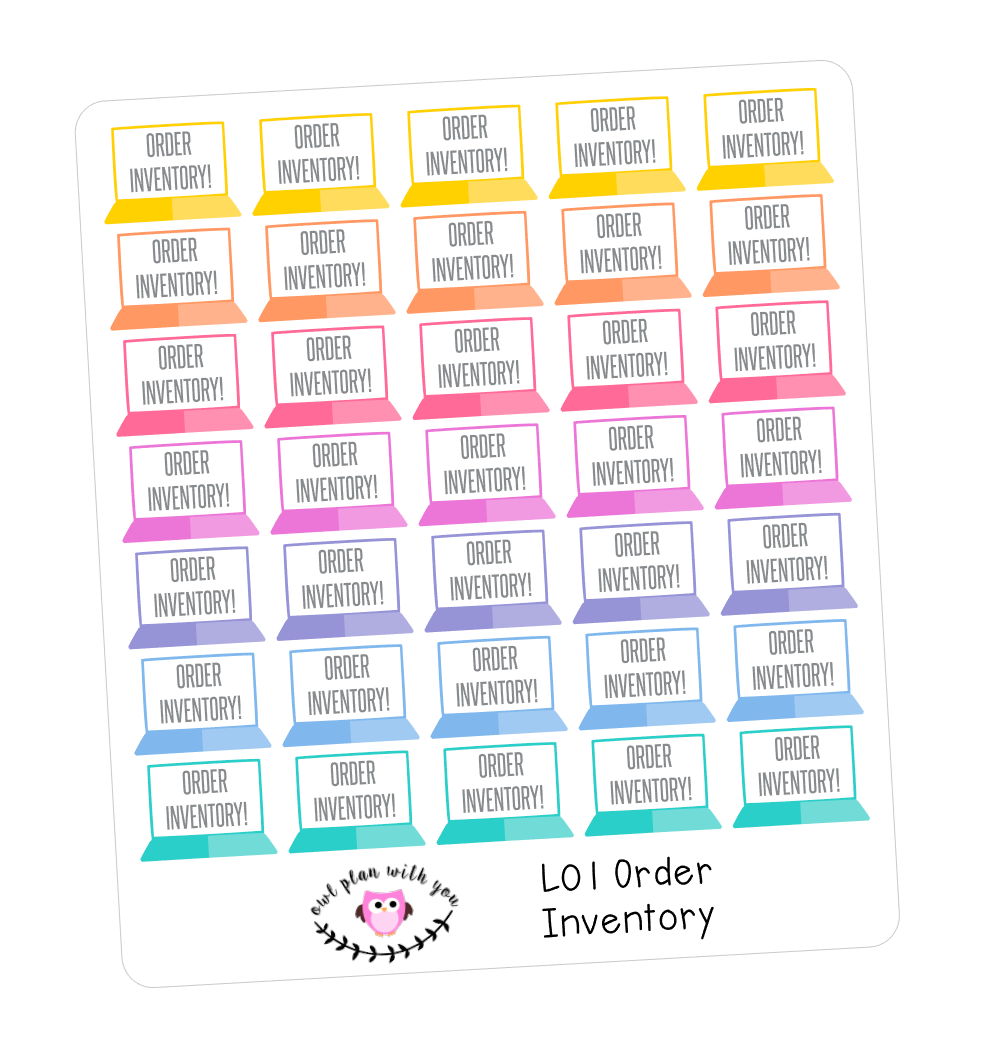 L01 || Order Inventory! Stickers – OwlPlanWithYou